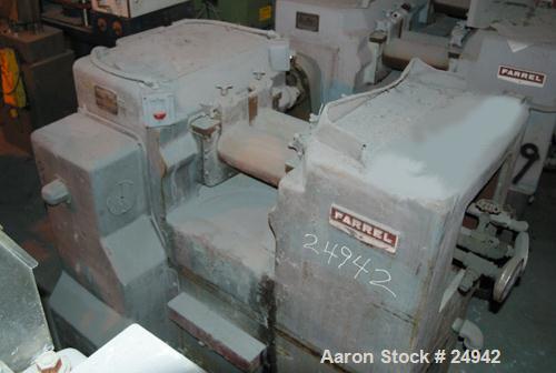 USED: Farrel 6" x 13" horizontal two roll mill. Chrome plated cored r
