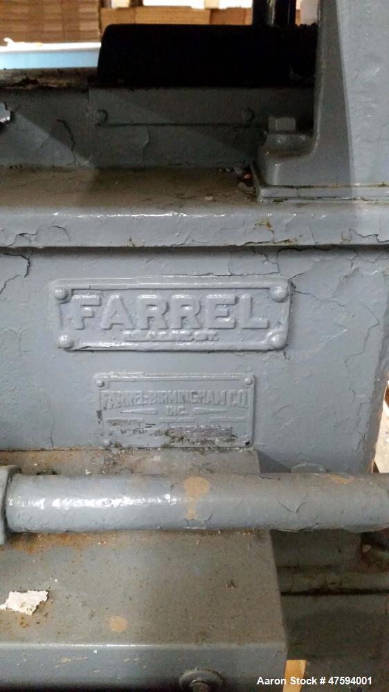 Used Farrel 2 Roll Mill. 6" x 13", cabinet style. Overall dimensions
