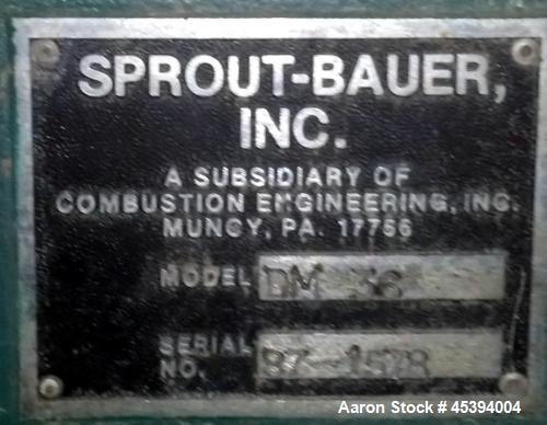 Used Sprout Bauer Disc Mill/Refiner, Model DM36. Is a 36" diameter un