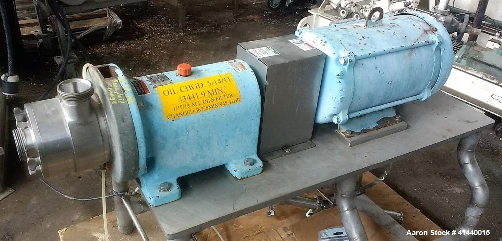 Used Waukesha SP4 Shear Mill. With 1.5" inlet/discharge. Model SP4. 1