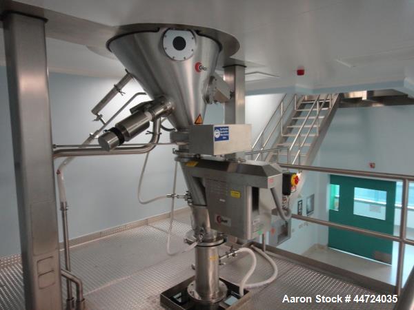 Used Glatt Model GS220 Stainless Steel Mill. Unit driven by 4 kw moto