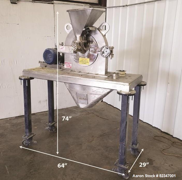 Used- Finex Pin Mill, Model PM200, Stainless Stee