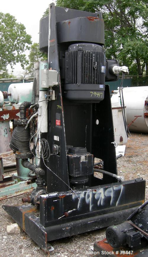 Used Chicago Boiler Vertical Red Head Sand Mill, Stainless Steel. Ope