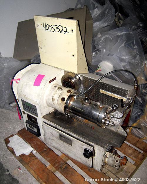 Used Netzsch Horizontal Media Mill, Model LME1/J1, stainless steel. A