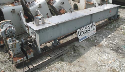 USED: Teledyne Readco continuous ribbon mixer, 304 stainless steel, 1
