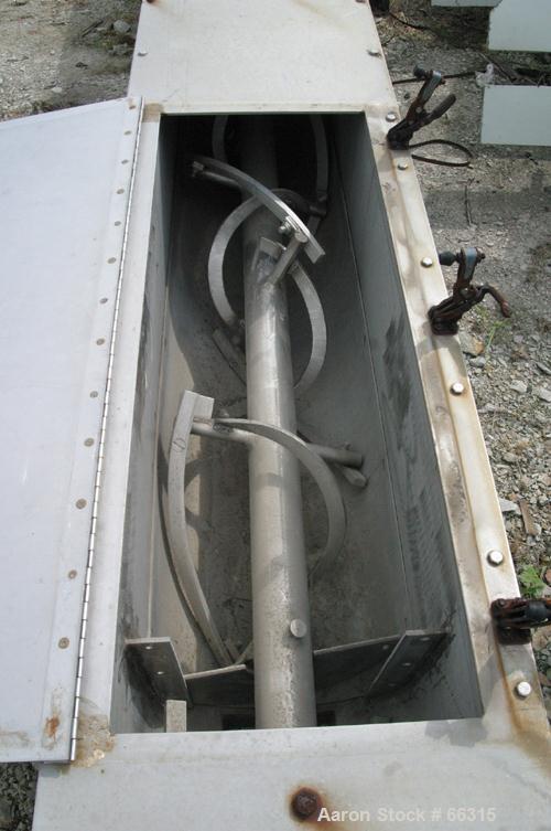 USED: Teledyne Readco continuous ribbon mixer, 304 stainless steel, 1
