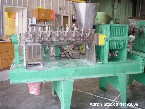 Used Teledyne Readco Horizontal 6" Twin Screw Continuous Mixer. Const