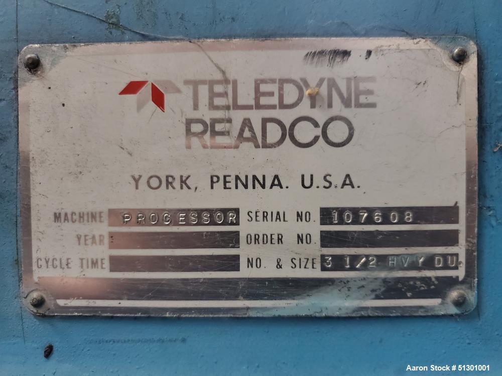 Used Teledyne Readco Processor, 3-1/2 HVY DU. 3.5", Twin screw. Stain