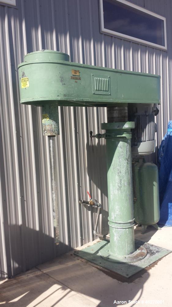 Used Hockmeyer Mixer, Model HV25. 25 HP, 56”lift, 2” x 40” shaft, air