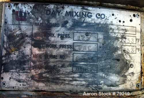 Used Daymax Disperser Mixer, Stainless Steel, 100 Gallon Total Capaci
