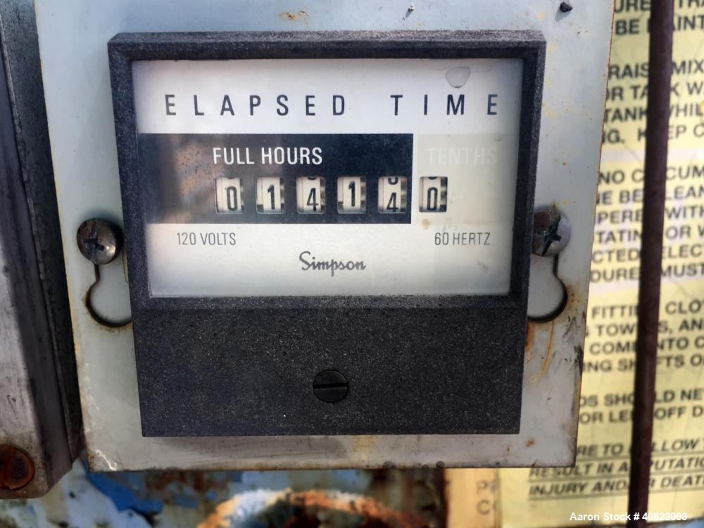 Used Schold Tank Mount Disperser, 4" diameter shaft with dual mixing