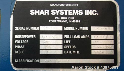 Used-Shar Systems Dual Shaft Disperser, Model Dua