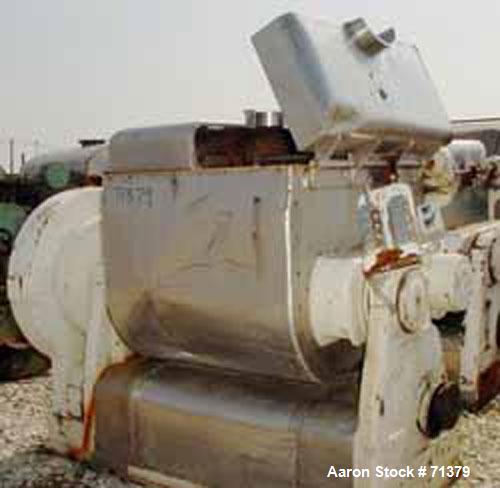 Used Baker Perkins Double Arm Mixer, 150 Gallon, Carbon Steel. Jacket