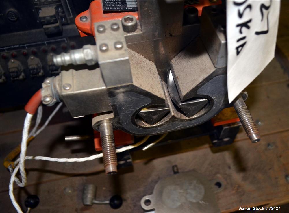 Used Haake HBI Double Arm Lab System 90 Torque Rheometer. Consists of