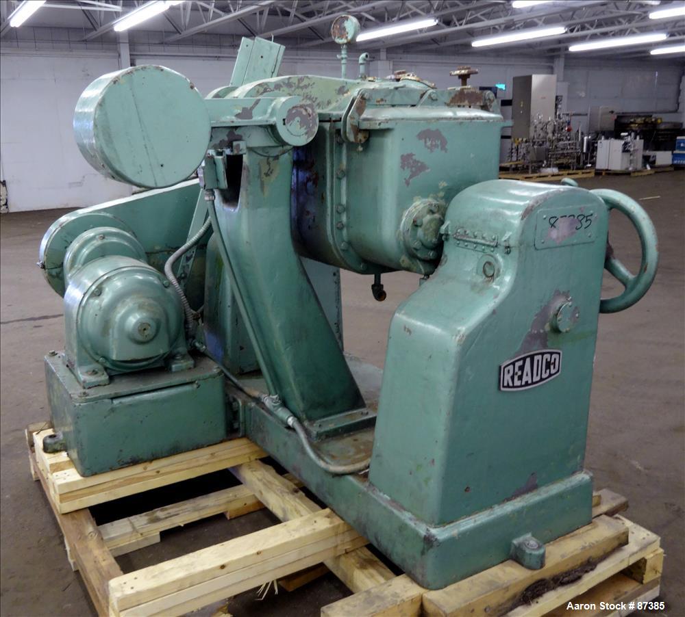 Used Readco Double Arm Mixer, 10 Gallon Working Capacity, 15 Gallon T
