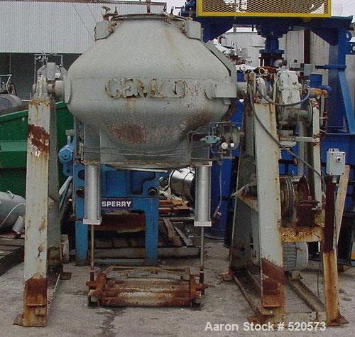 USED: 15 Cubic Foot Gemco Double Cone Mixer, stainless steel. Shell m