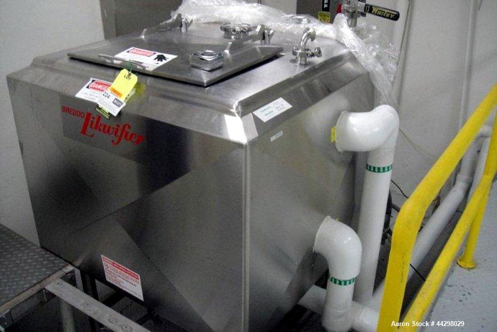 Used Breddo Likwifier, Model LOSWW-150, stainless steel construction,