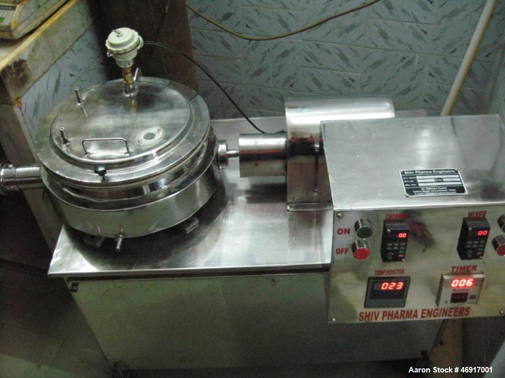 Used Shiv High Shear Granulator, Model RMG-2. 316 Stainless steel con