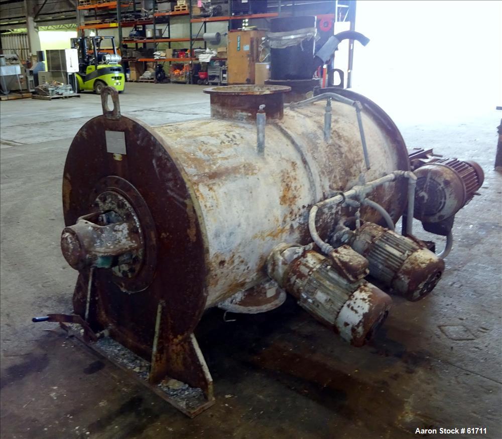 Used Littleford Plow Mixer, Model FKM-1200-E, Carbon Steel. 43.4 Tota