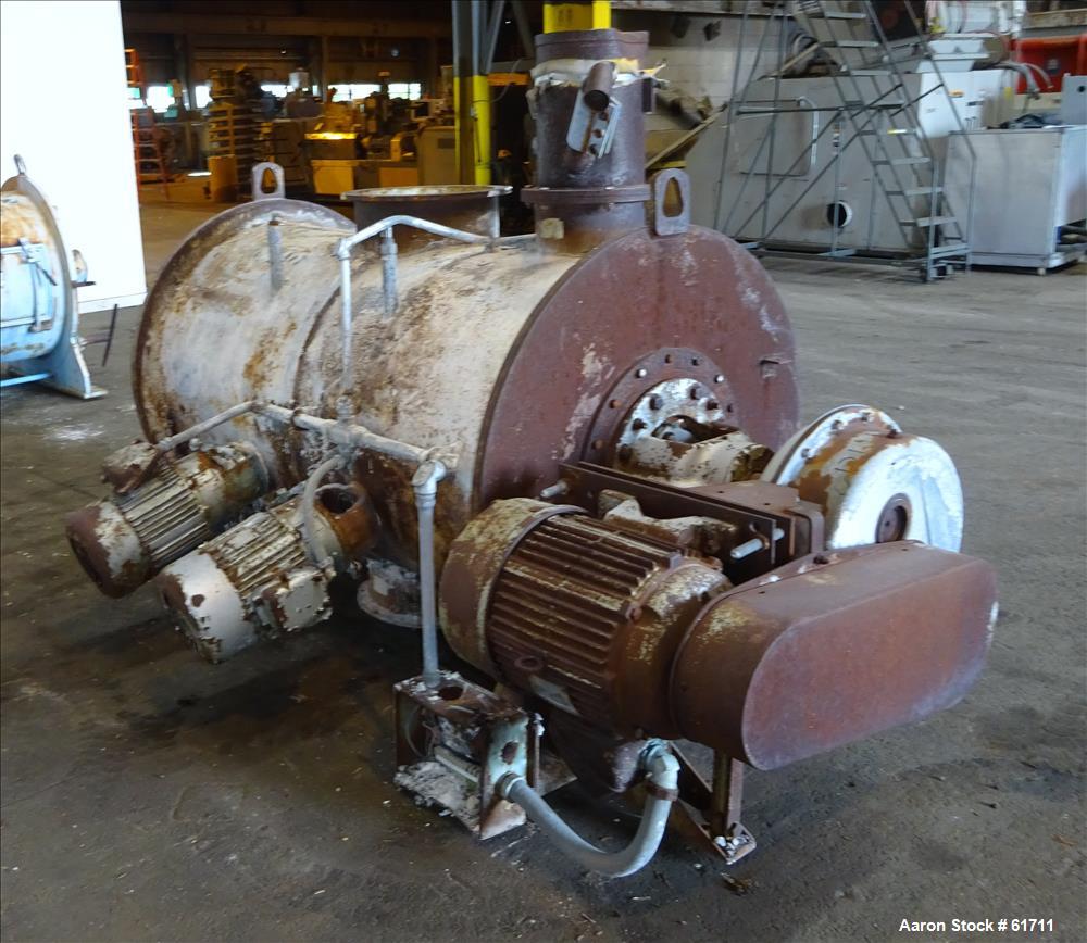 Used Littleford Plow Mixer, Model FKM-1200-E, Carbon Steel. 43.4 Tota