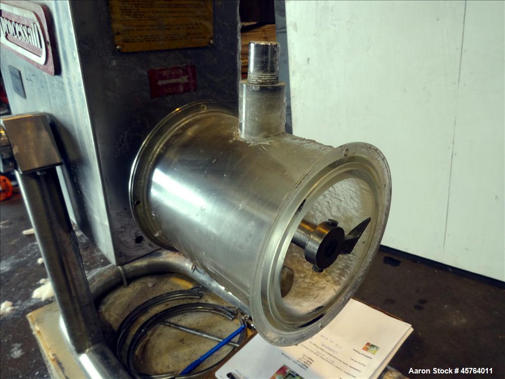 Used Processall Tilt-A-Mix Lab Size Plow Mixer, Model 4 H/V, 304 Stai