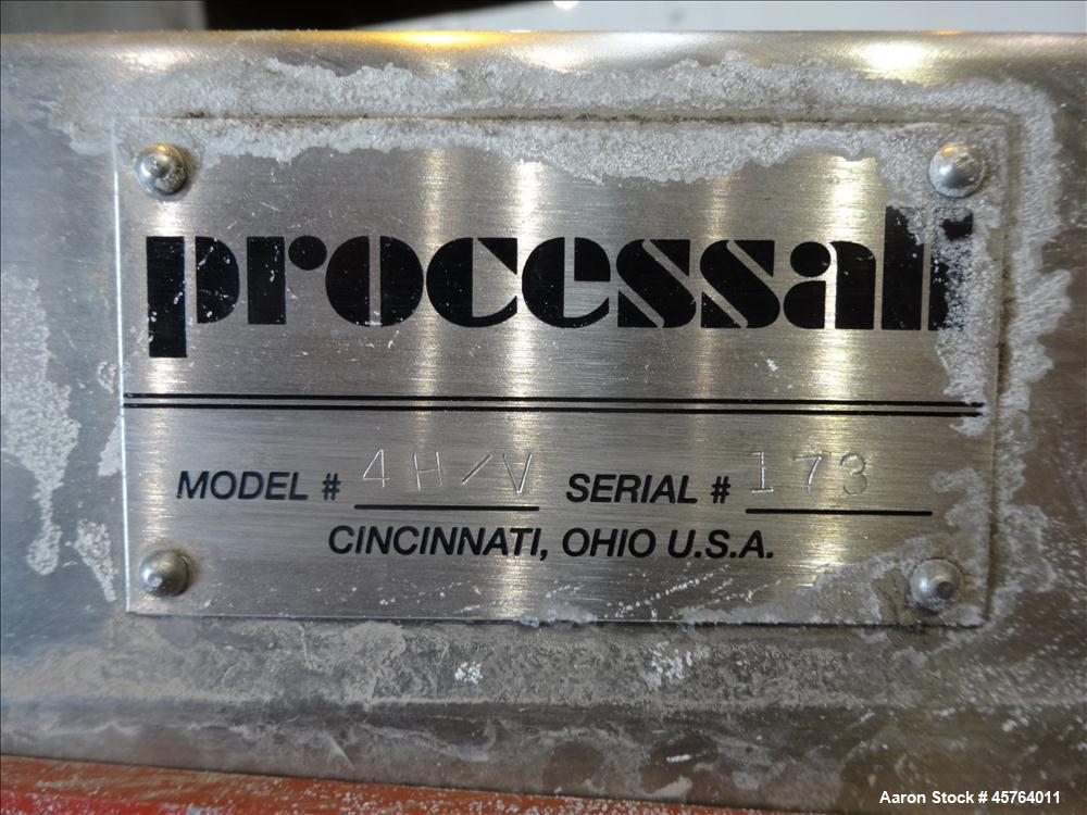 Used Processall Tilt-A-Mix Lab Size Plow Mixer, Model 4 H/V, 304 Stai