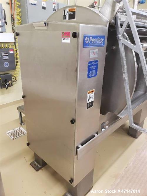 Used Peerless 3-Roller Bar Stainless Steel Mixer, Model HM100HSHD. St
