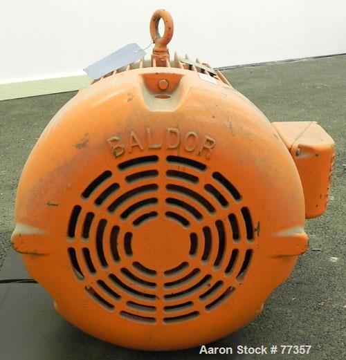 Used Baldor Motor. 60 HP, 3/60/460 Volt, 1780 RPM. 71 Amps, service f