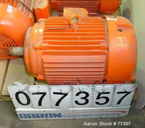 Used Baldor Motor. 60 HP, 3/60/460 Volt, 1780 RPM. 71 Amps, service f