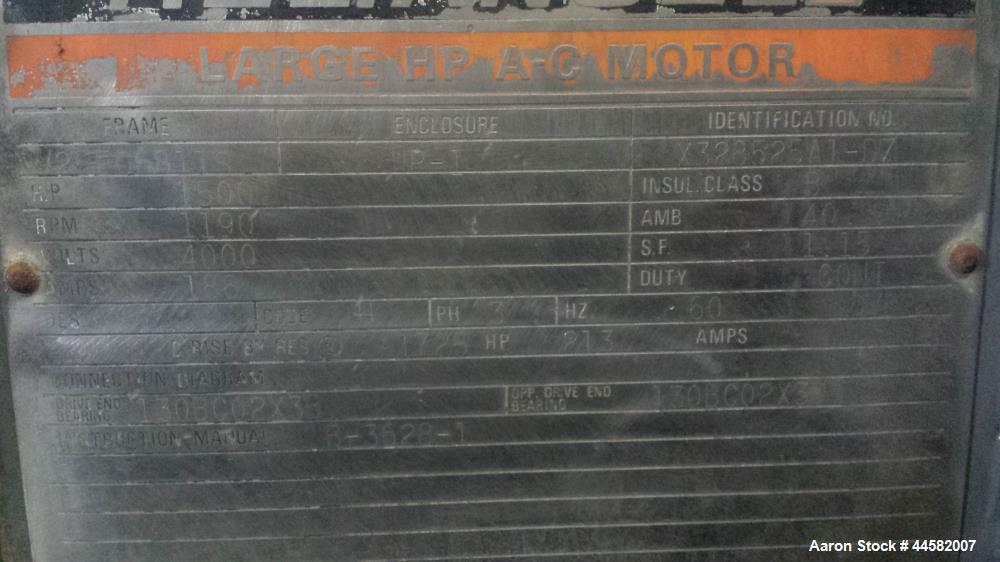 Used- Rebuilt and Unused 1500 Hp Reliance Motor,