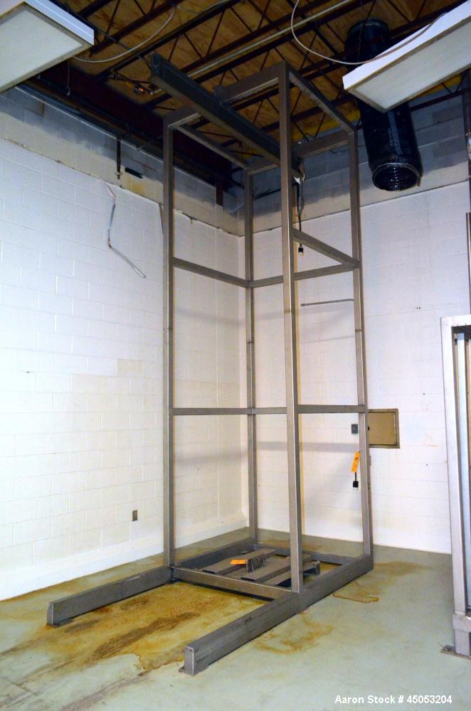 Used Super Sack Unloading Frame, Stainless Steel. Frame approximate 6