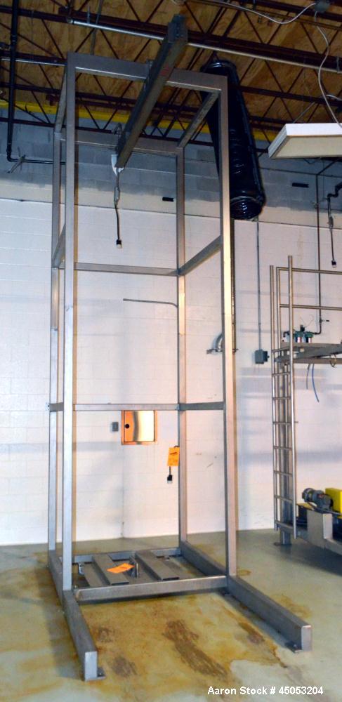 Used Super Sack Unloading Frame, Stainless Steel. Frame approximate 6