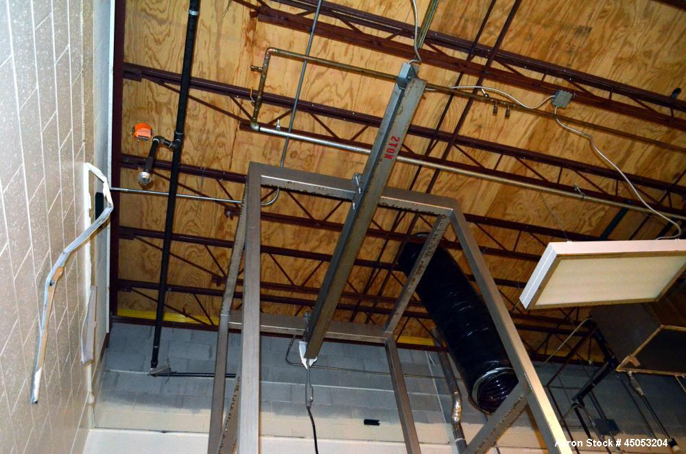 Used Super Sack Unloading Frame, Stainless Steel. Frame approximate 6