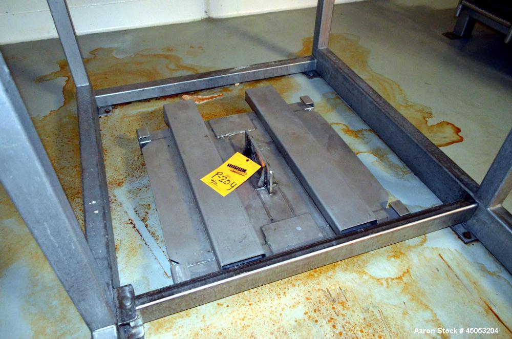 Used Super Sack Unloading Frame, Stainless Steel. Frame approximate 6
