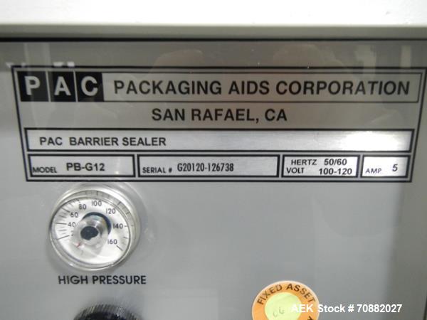 Used Packaging Aid Corp PB-G12 Bar Heat Sealer. 0.75" Wide x 12" long