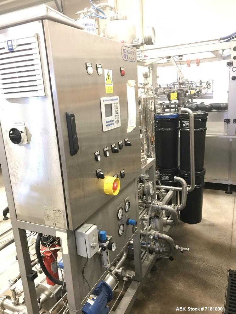 Used Moravek Bottling Line. 12/12/1. Rinser/Filler/Crowner Tribloc co