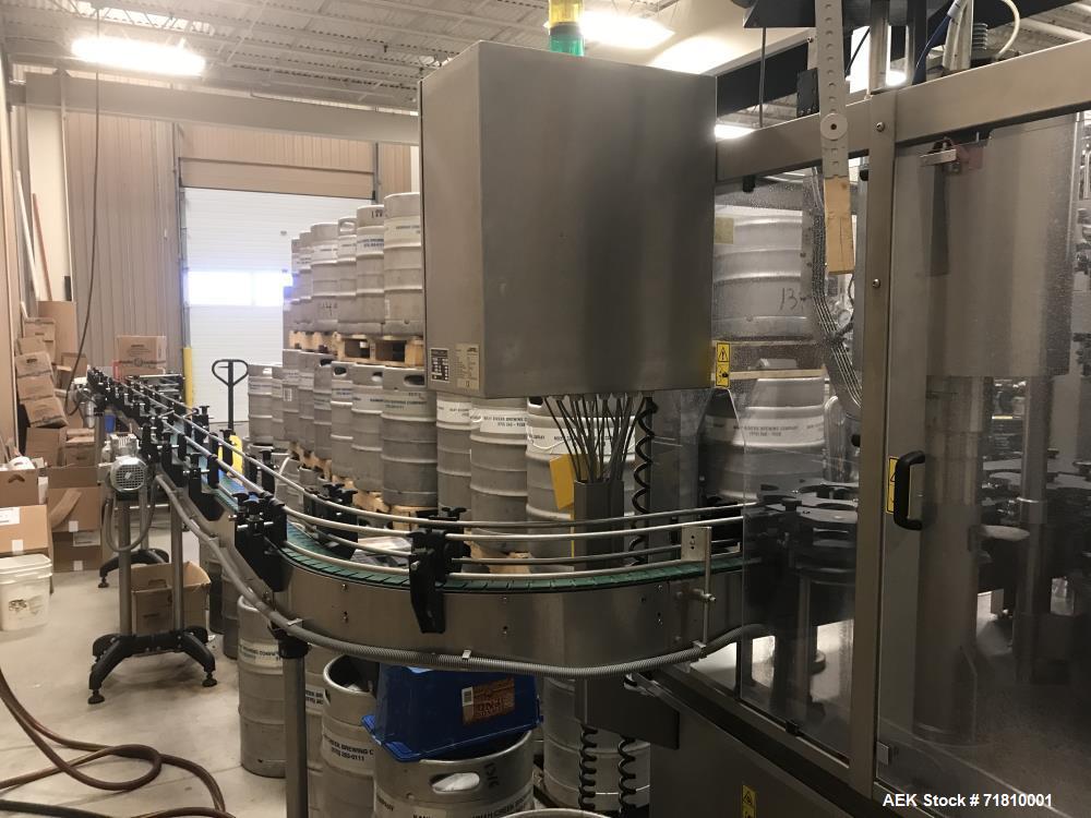 Used Moravek Bottling Line. 12/12/1. Rinser/Filler/Crowner Tribloc co