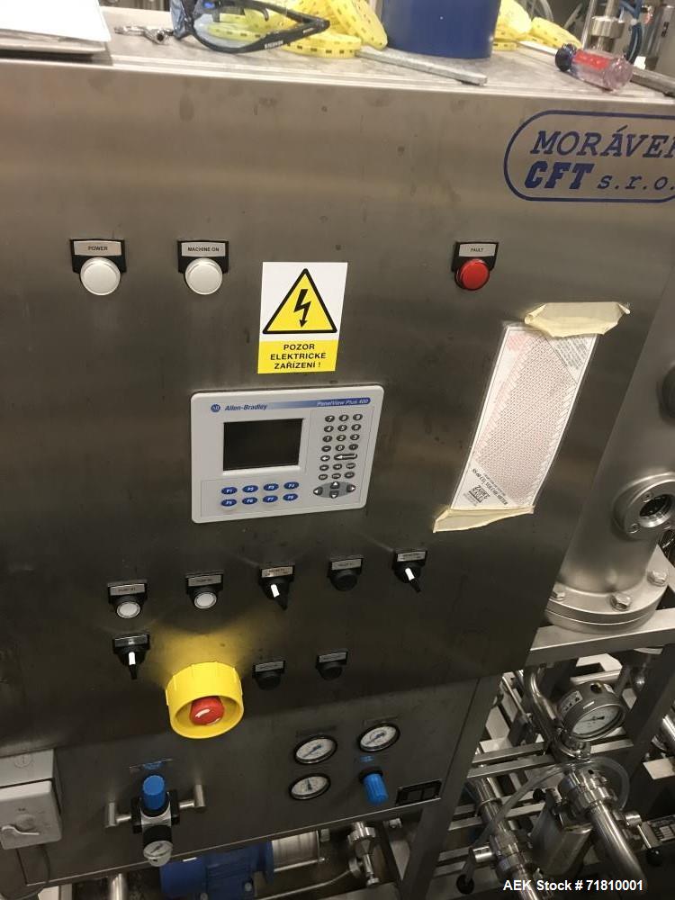 Used Moravek Bottling Line. 12/12/1. Rinser/Filler/Crowner Tribloc co