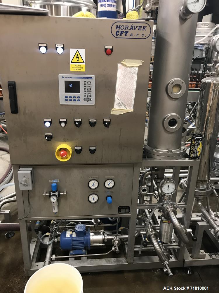 Used Moravek Bottling Line. 12/12/1. Rinser/Filler/Crowner Tribloc co