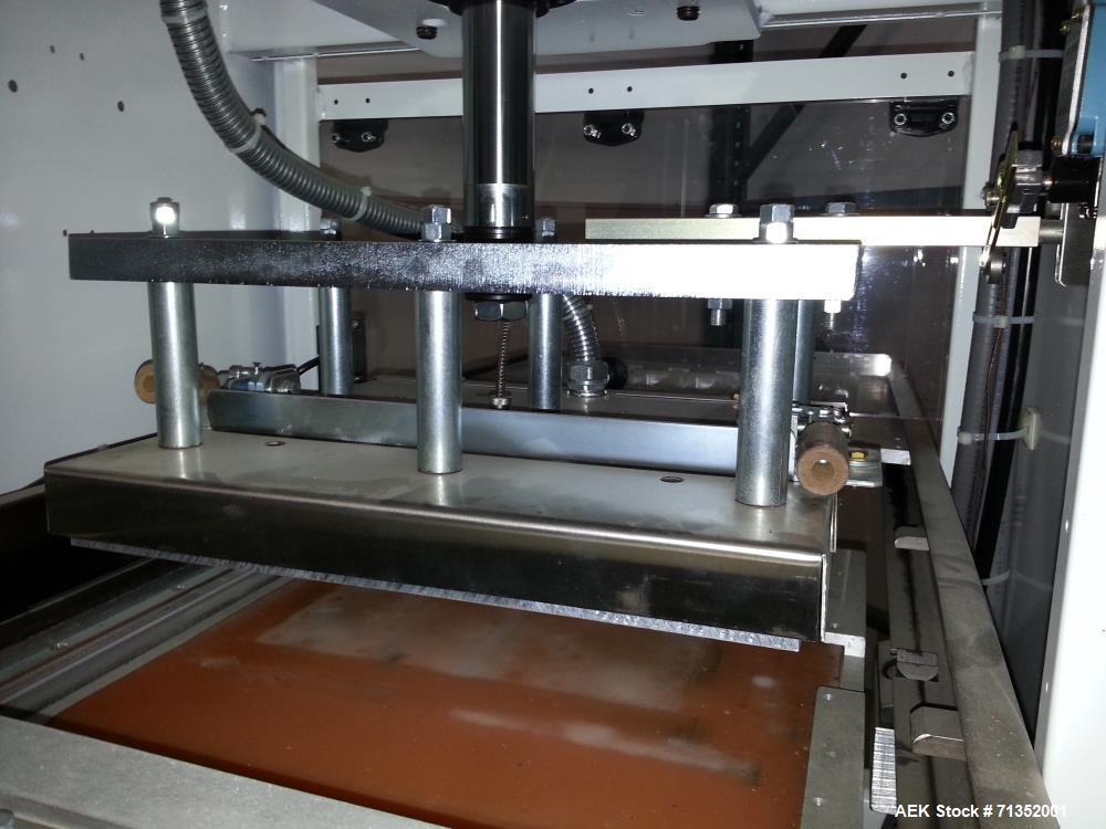 Used Alloyd Model 2SM1216 Heat Sealer. Has 12"x16" seal area per tray