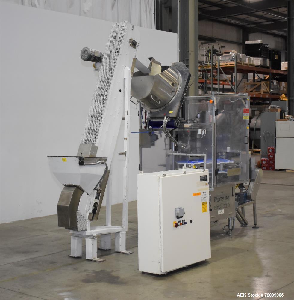 Used Fowler Zalkin Single Head Chuck Capper. Approximate speeds up to