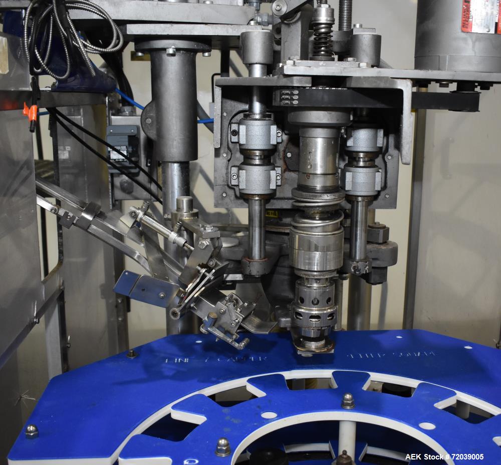 Used Fowler Zalkin Single Head Chuck Capper. Approximate speeds up to