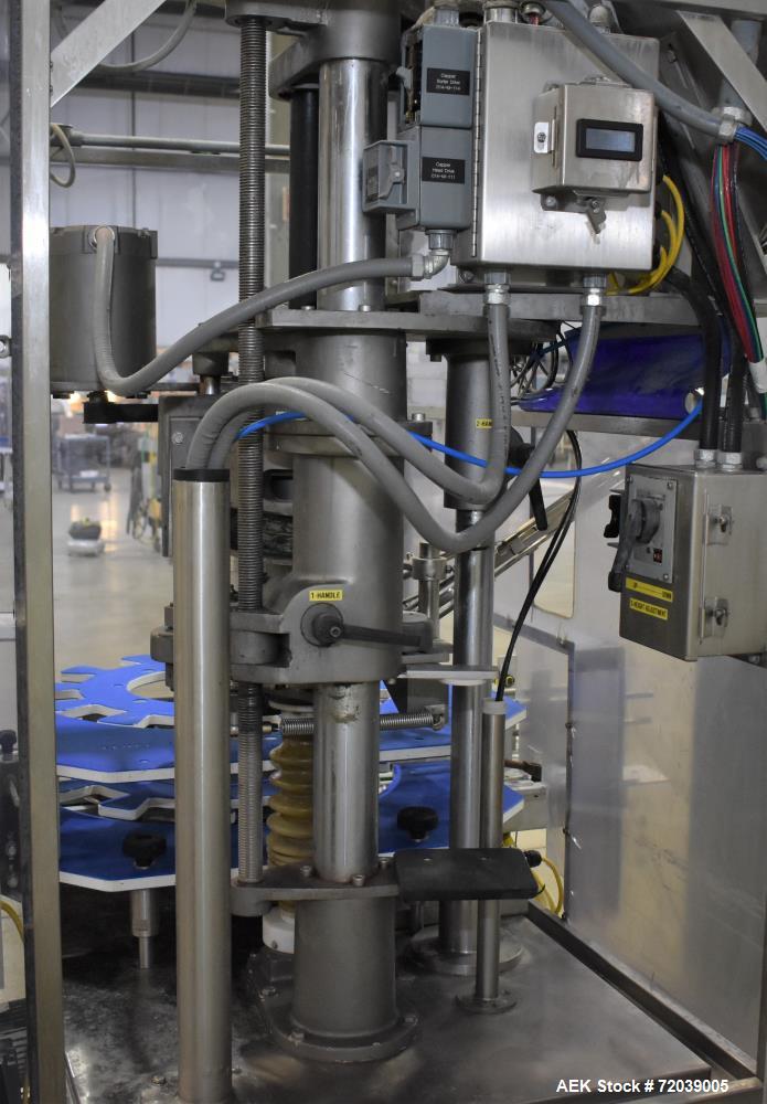 Used Fowler Zalkin Single Head Chuck Capper. Approximate speeds up to