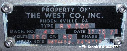 Used Genesis West Vial Crimp Capper, Model RW500. Offered as a parts