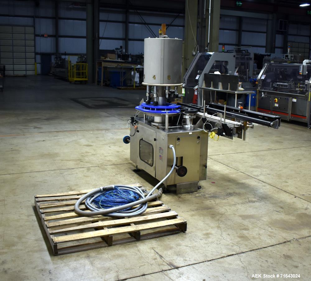 Used Pneumatic Scale Angelus Model J 815 Container Plugger. 8-head tu