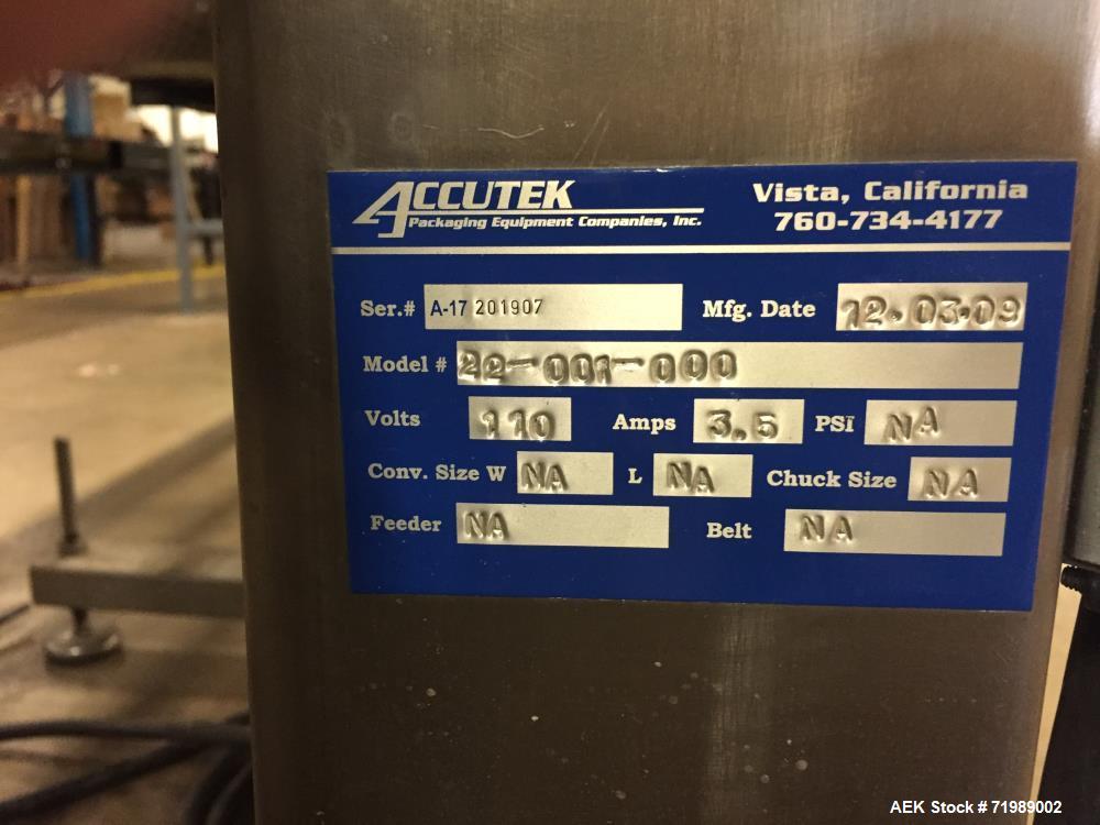 Used- Accutek Automatic Spindle Capper. 3 Station