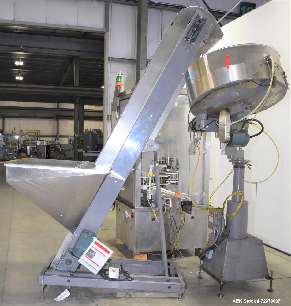 Used Pneumatic Scale 8-Head Rotary Snap Capper, Model MC 300. Machine