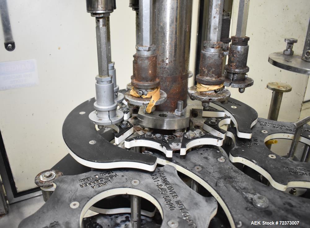 Used Pneumatic Scale 8-Head Rotary Snap Capper, Model MC 300. Machine