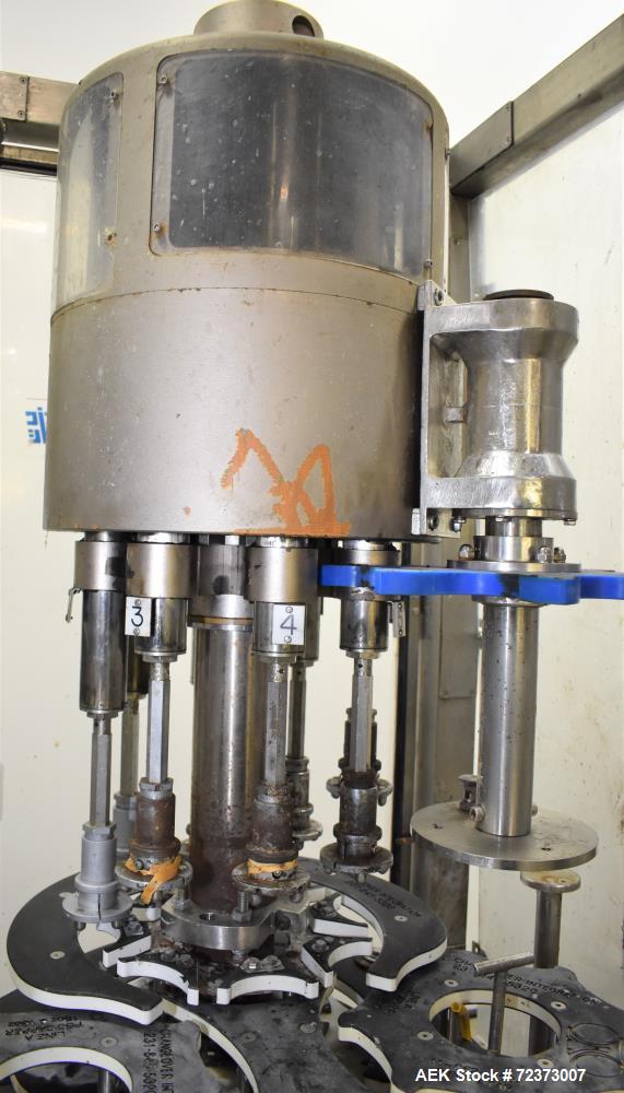 Used Pneumatic Scale 8-Head Rotary Snap Capper, Model MC 300. Machine