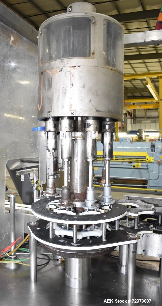 Used Pneumatic Scale 8-Head Rotary Snap Capper, Model MC 300. Machine